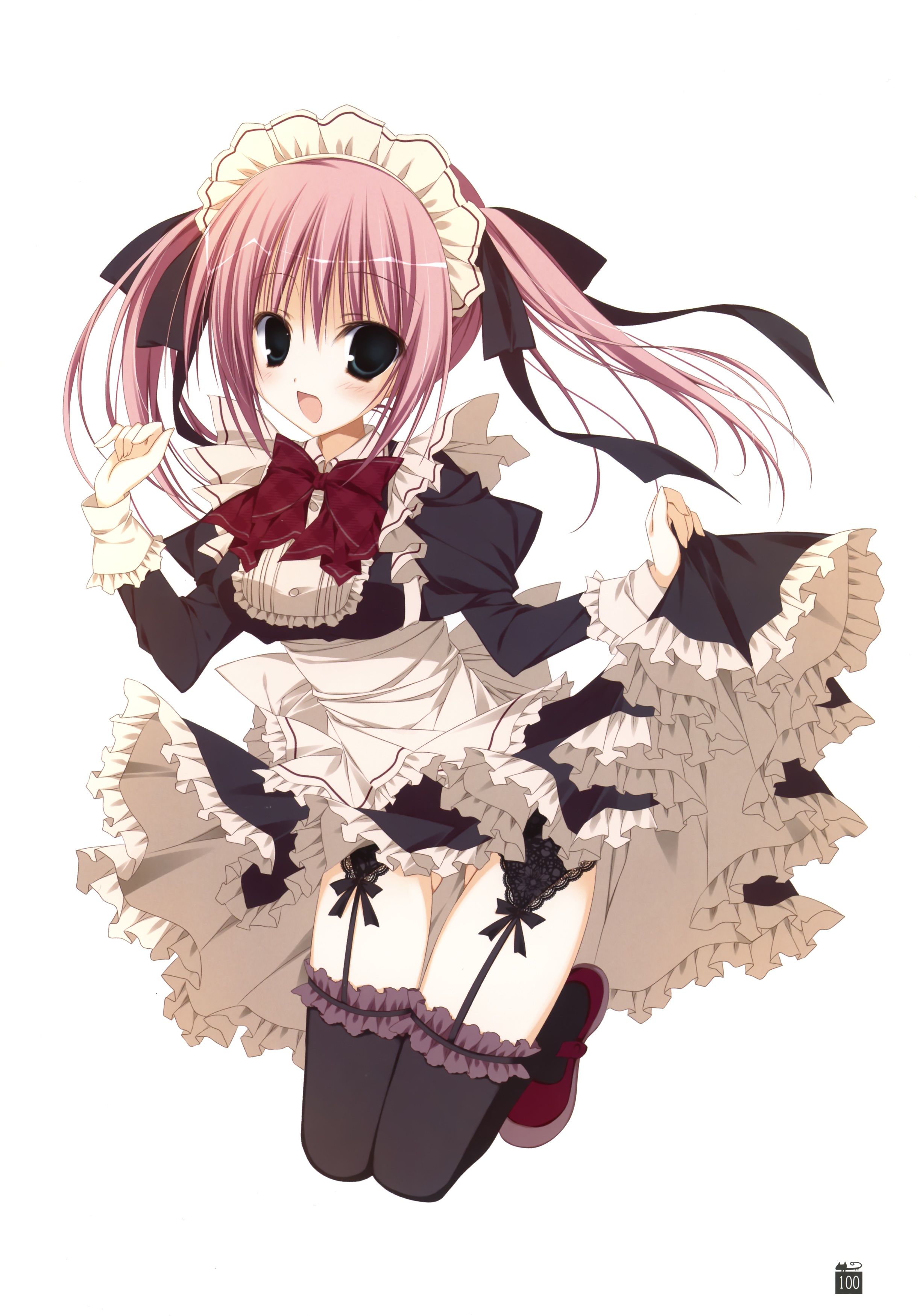 inugami kira garter belt maid stockings thighhighs | #247308 | yande.re